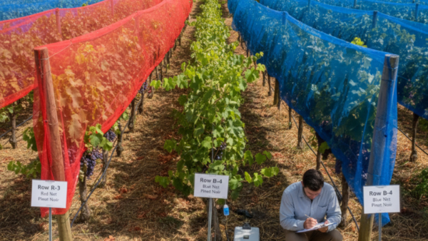 Black vs White vs Red vs Blue Nets for Grapevines